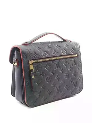 LOUIS VUITTON Pochette Metis Monogram Empreinte Tote Bag - Blue