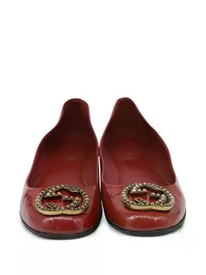 Gucci Studded Gg Ballet Flats