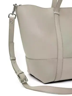 Peserico Maxi Itinera Leather Shoulder Bag With Monili Embellishment