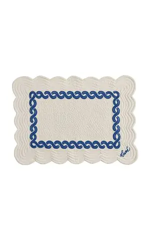 Tresse Navy Braid Embroidered Placemat