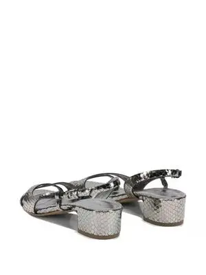 DEL CARLO Snake-effect Leather Sandals