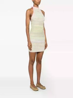 Amiri Striped Halterneck Mini Dress