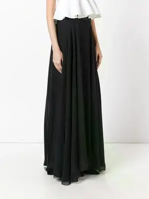 LANVIN Silk Pleated Draped Skirt