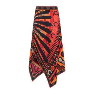 Emilio Pucci Asymmetric Draped Skirt - Red