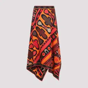 Emilio Pucci Asymmetric Draped Skirt - Red