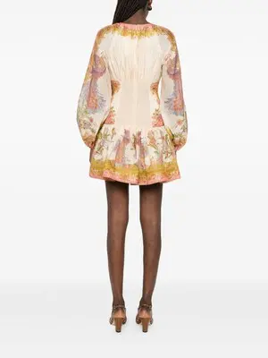 Zimmermann Indra Cotton Mini Dress - Brown