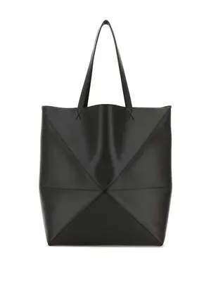 Loewe Puzzle Fold Xl Leather Tote - Grey