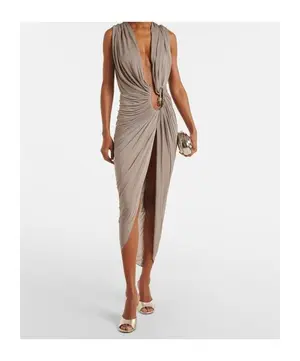 Christopher Esber Draped Knit Dress With Embellishments
