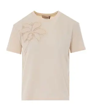 TWINSET Embroidered Floral T-shirt