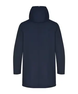 Herno Light Faux Fur Hooded Long Parka - Blue