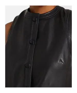 FRAME Leather Shirt Dress
