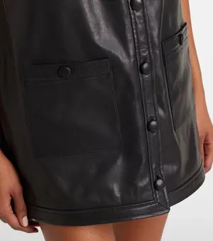 FRAME Leather Shirt Dress