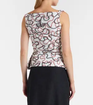 VIVIENNE WESTWOOD Monday Printed Cotton Vest - White