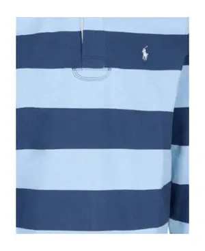 Polo Ralph Lauren Striped Long-sleeved Polo Shirt - Blue