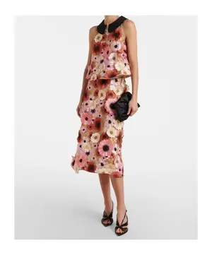 Dorothee Schumacher Sleeveless Top With Detachable Floral Appliqué Collar - Multicolor