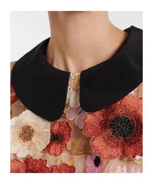 Dorothee Schumacher Sleeveless Top With Detachable Floral Appliqué Collar - Multicolor