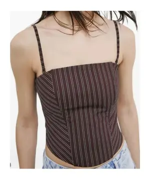 Patrizia Pepe Striped Corset-style Top