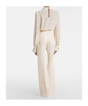 Valentino Garavani Cady Couture Silk Flared Trousers