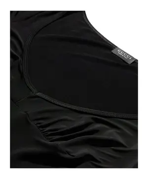 Gucci Viscose Jersey Deep V-neck T-shirt
