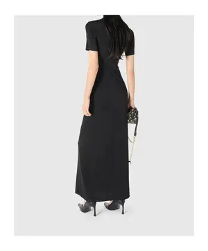 MARINE SERRE Crescent Moon Gathered Maxi Dress
