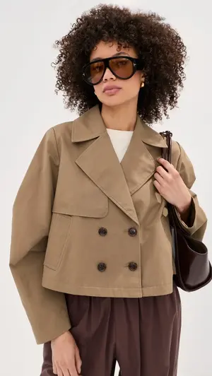 LE BOP Hardy Cropped Trench Coat