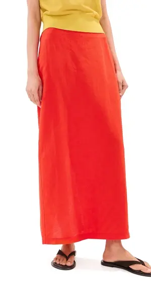 LE BOP Vanessa Linen Maxi Skirt - Clam Bake