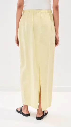 LE BOP Vanessa Linen Maxi Skirt - Honeydew