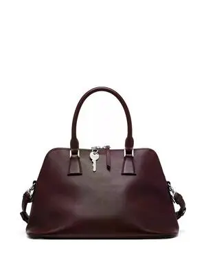 MAISON MARGIELA 5ac Soft Medium Leather Tote Bag - Red