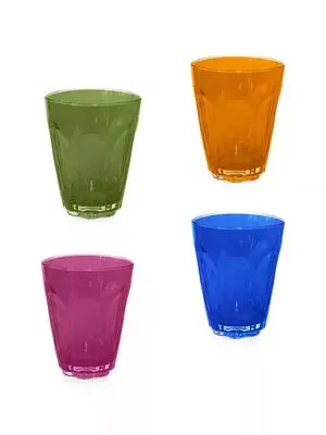 BACI MILANO Faceted Water Glasses - Multicolour