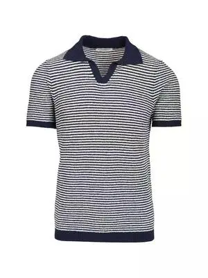 AL DUCA D’AOSTA 1902 Striped Short-sleeve Polo Shirt