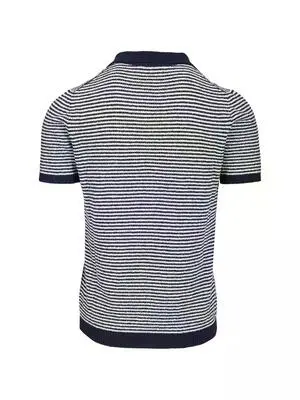 AL DUCA D’AOSTA 1902 Striped Short-sleeve Polo Shirt