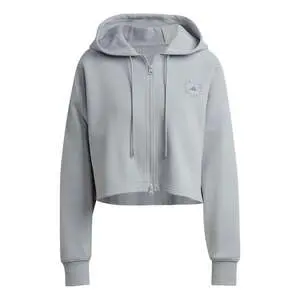 Adidas Stella Mccartney Cropped Hooded Jacket - Grey