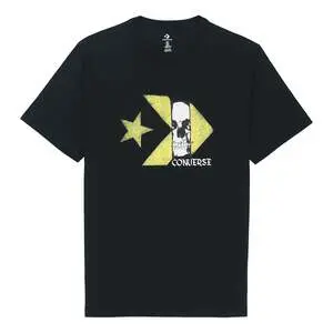 CONVERSE Chuck Taylor Skull Logo Short Sleeve T-shirt Asia Sizing - Black