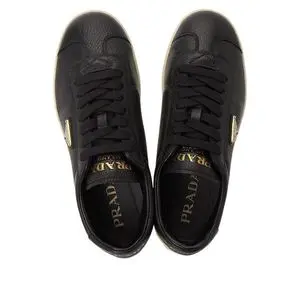Prada Deerskin Leather Sneaker - Black
