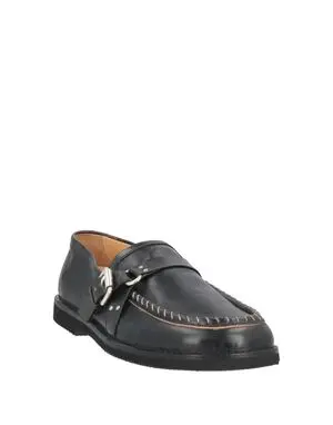 Premiata Leather Loafers With Appliqués And Strap Detailing