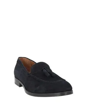 TESTONI Midnight Calfskin Loafers With Tassels - Blue