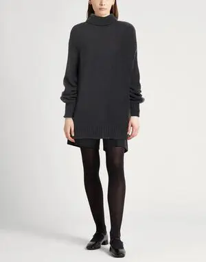 ALYSI Turtleneck Merino Wool And Cashmere Sweater - Grey