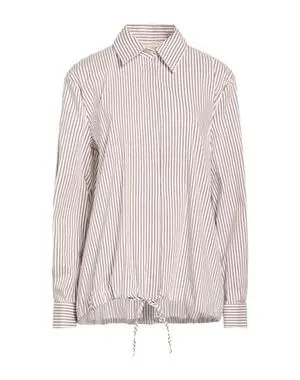 SEMICOUTURE Striped Cotton And Elastane Blend Shirt - White