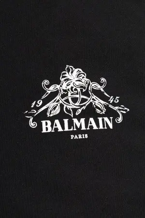Balmain Cotton Printed Logo Shorts