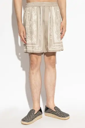 Balmain Printed Viscose Shorts