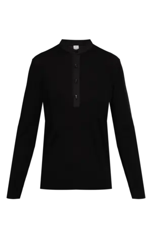 TOTEME Long Sleeve Wool Blend Top