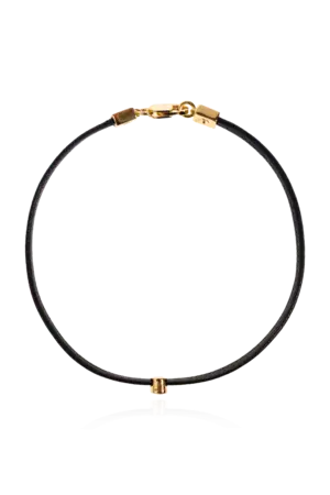 TOTEME Leather Bracelet With Solitaire Stone