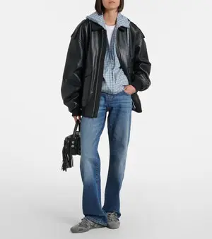7 For All Mankind Low Straight Jeans - Blue