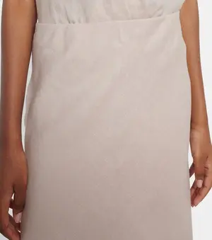 Brunello Cucinelli Linen Midi Skirt