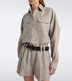 Brunello Cucinelli Linen Shirt - Grey