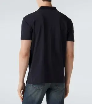 Gucci Web Stripe Cotton Jersey Polo Shirt - Blue