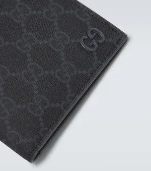 Gucci Gg Canvas Bifold Wallet - Black