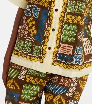 ALEMAIS Minnie Printed Cotton Bowling Shirt