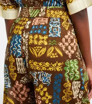 ALEMAIS Minnie Printed Cotton Wide-leg Pants - Multicoloured