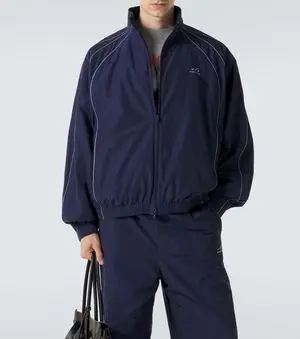 Balenciaga Cotton-blend Track Jacket - Blue